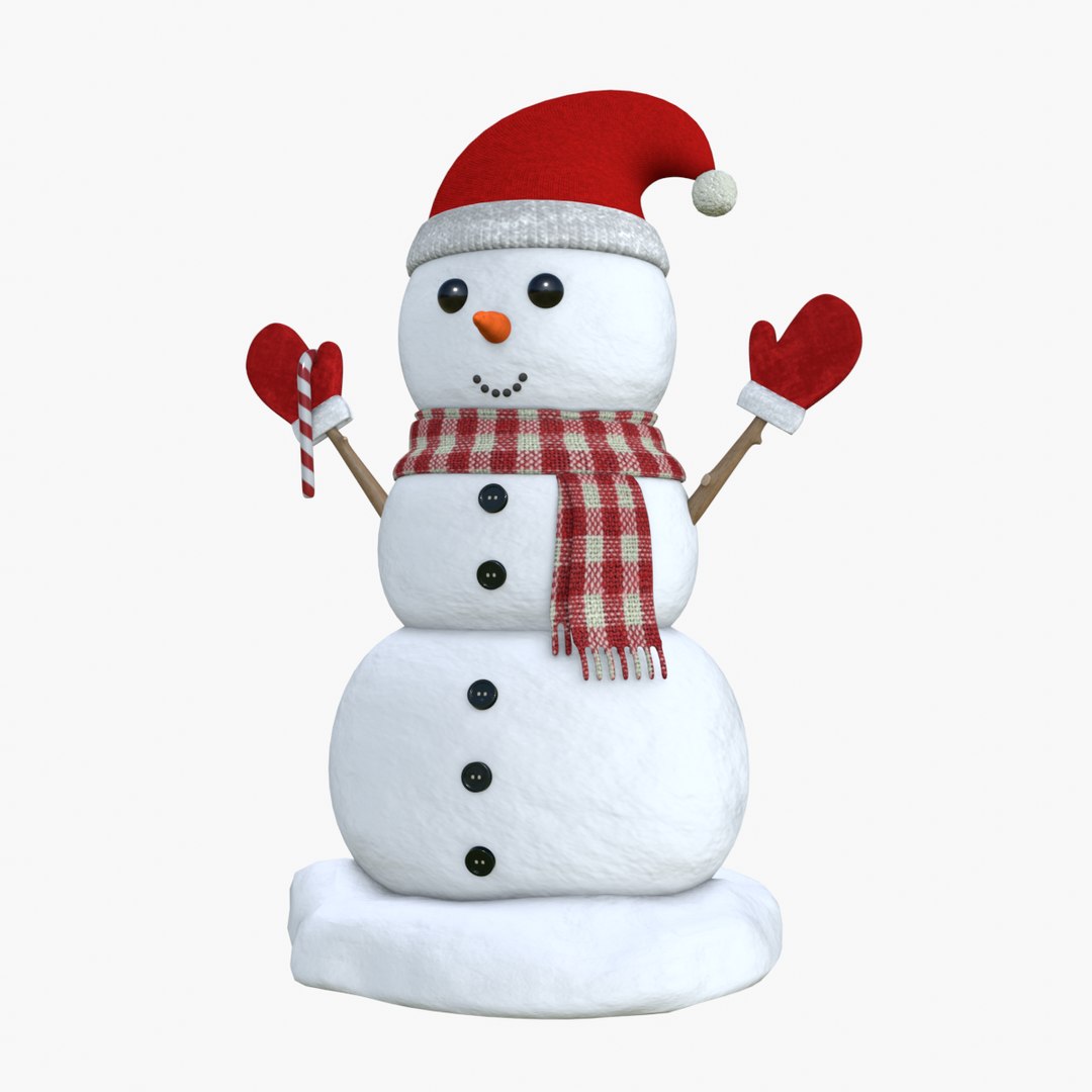 3D Happy Snowman Model - TurboSquid 1831084