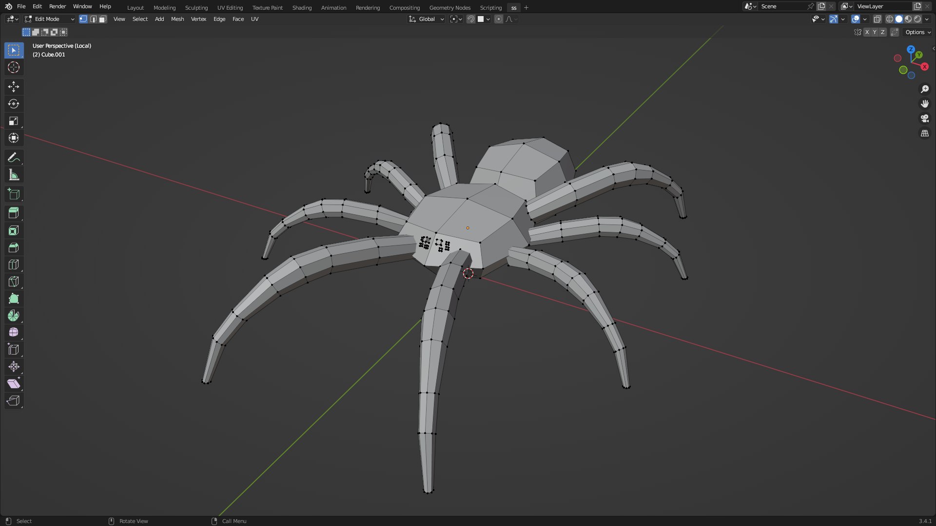 3D low poly spider - TurboSquid 2080110