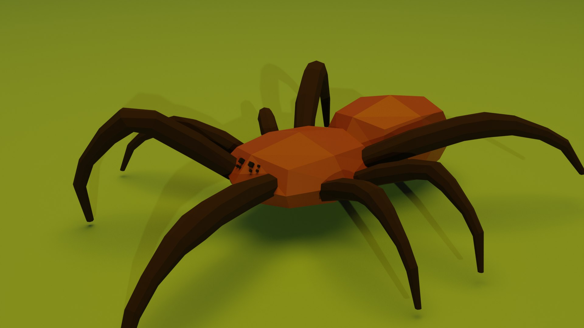3D low poly spider - TurboSquid 2080110