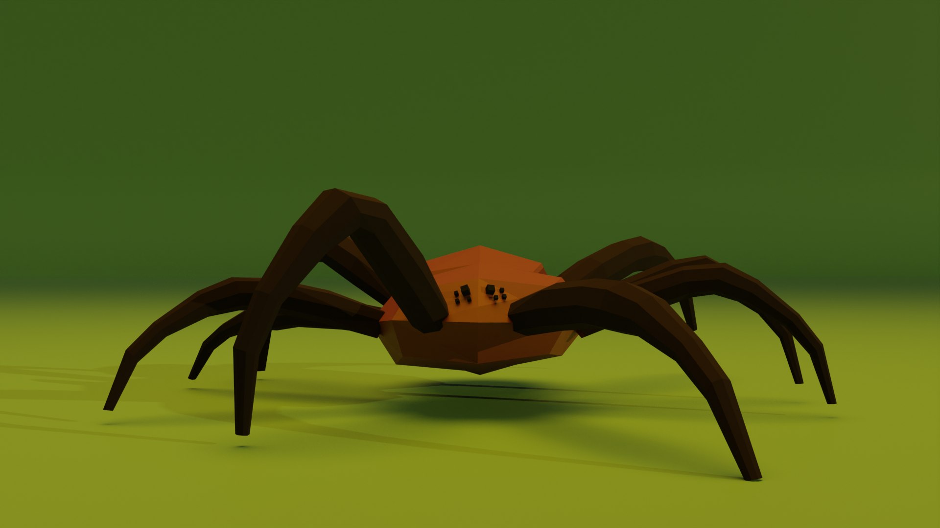 3D low poly spider - TurboSquid 2080110