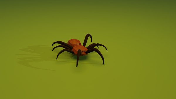 modelo 3d low poly spider - TurboSquid 2080110