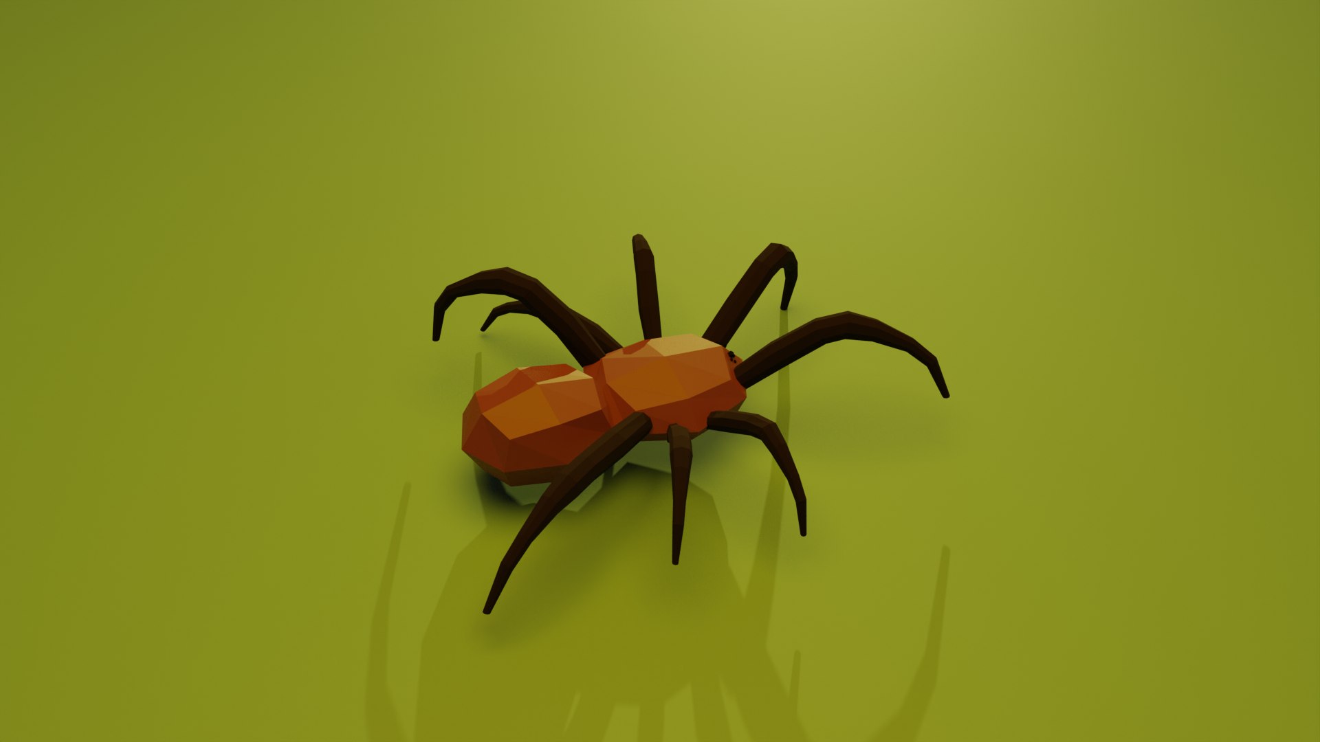 3D low poly spider - TurboSquid 2080110