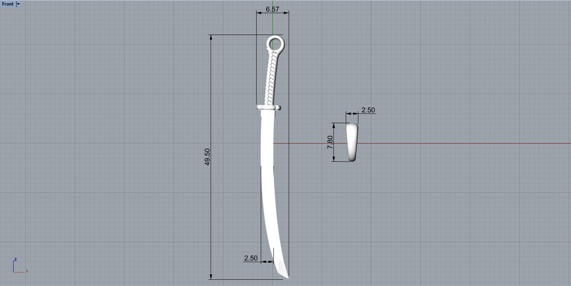 Gold Katana Pendant P19 3D Print Model 3D Model - TurboSquid 1968092