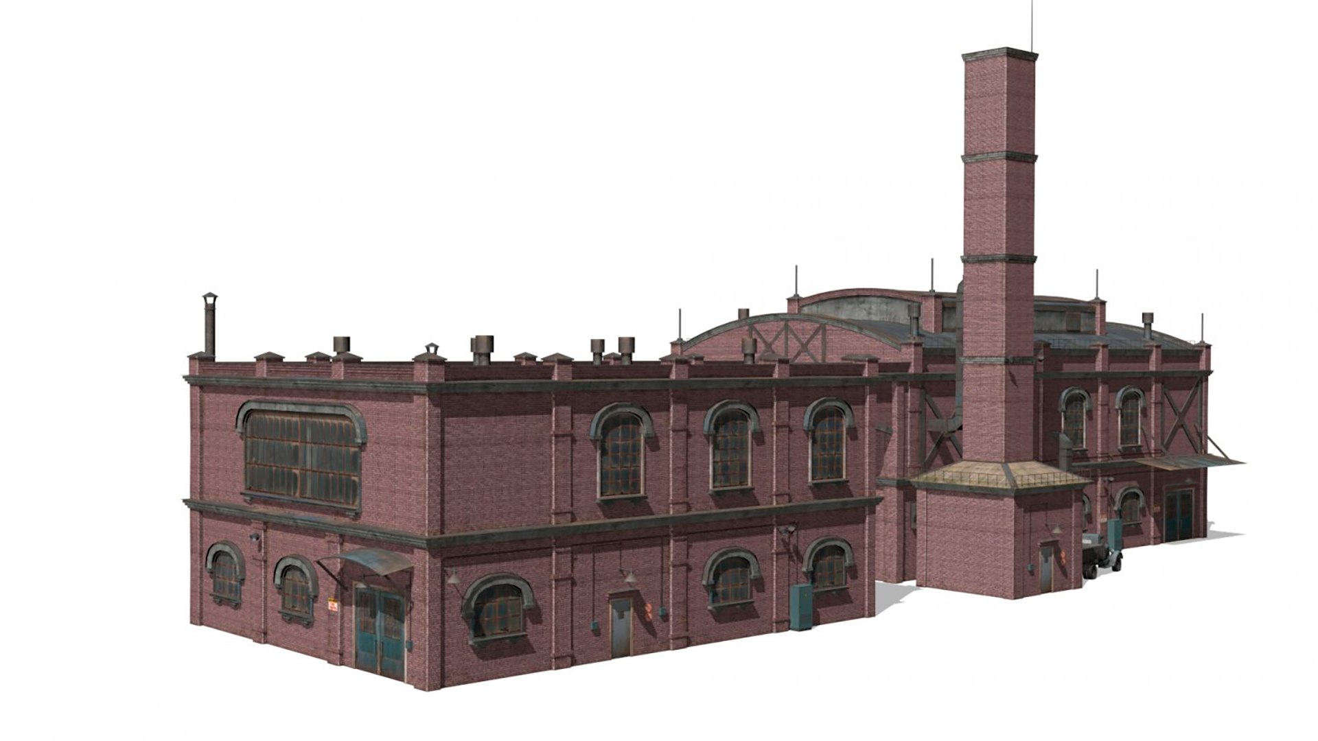 Old Brick Factory 3D Model - TurboSquid 2185296