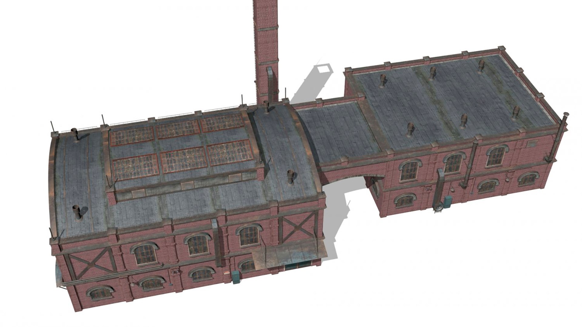Old Brick Factory 3D Model - TurboSquid 2185296
