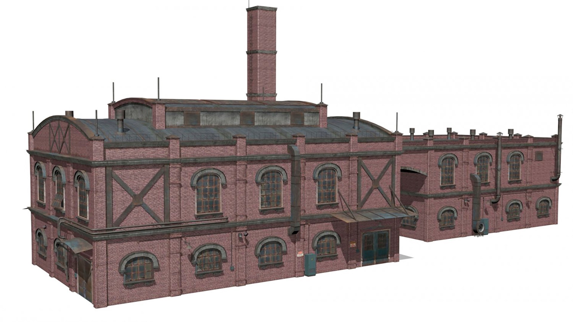 Old Brick Factory 3D Model - TurboSquid 2185296
