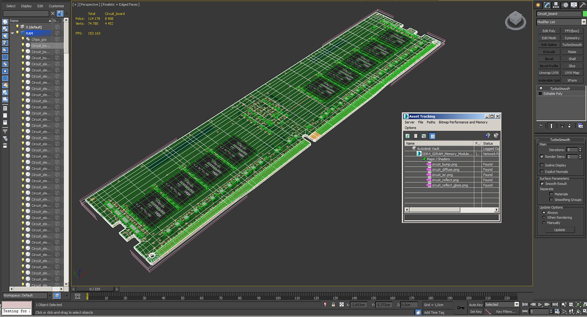 3D Ddr4 Sdram Memory Module Model - TurboSquid 1430433