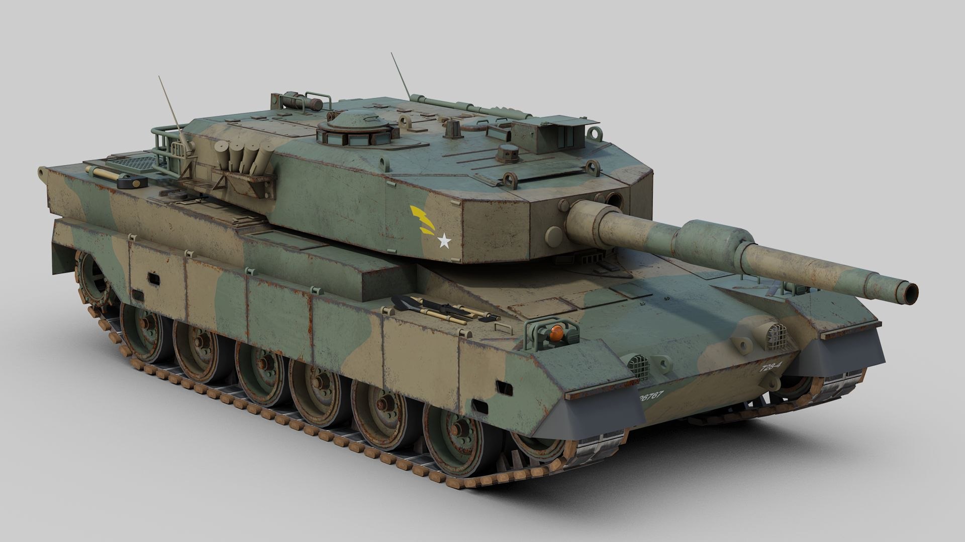 3d Model Japanese Type 90 Battle Tank