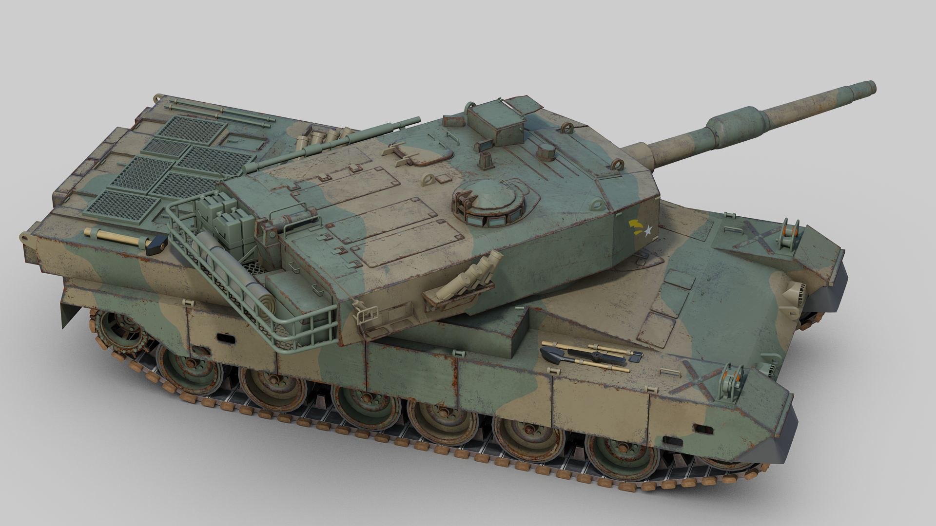 3d Model Japanese Type 90 Battle Tank