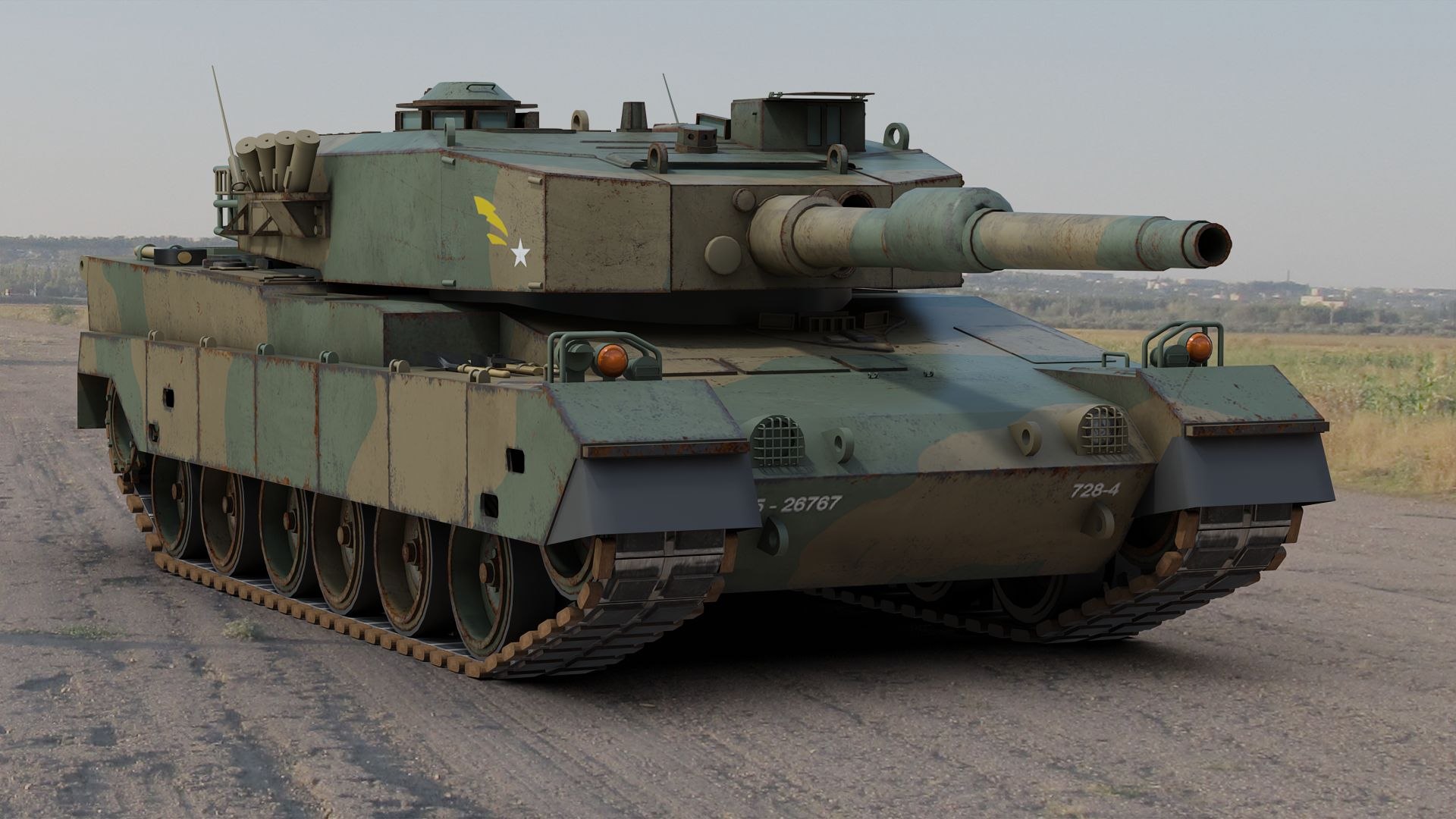 3d Model Japanese Type 90 Battle Tank