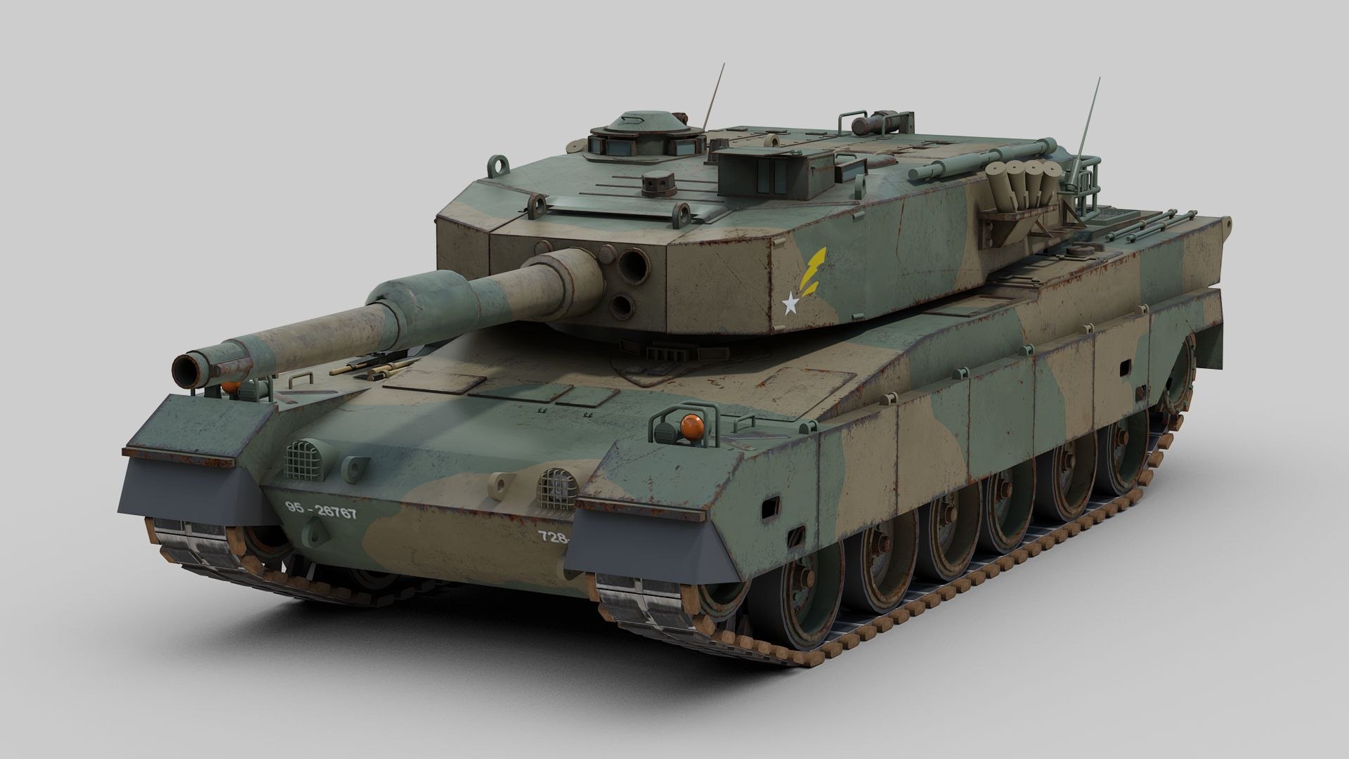 3d Model Japanese Type 90 Battle Tank