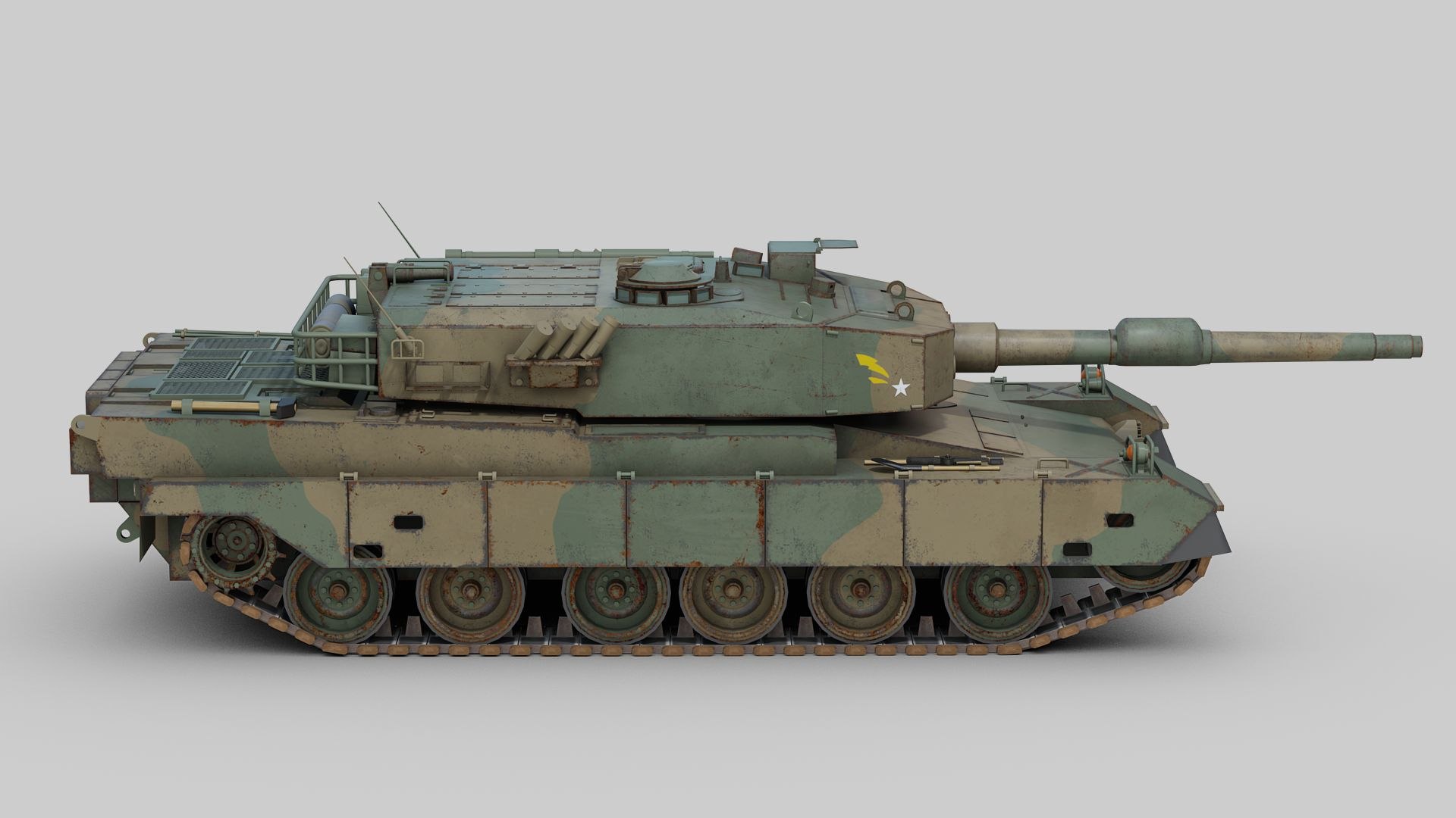 3d Model Japanese Type 90 Battle Tank