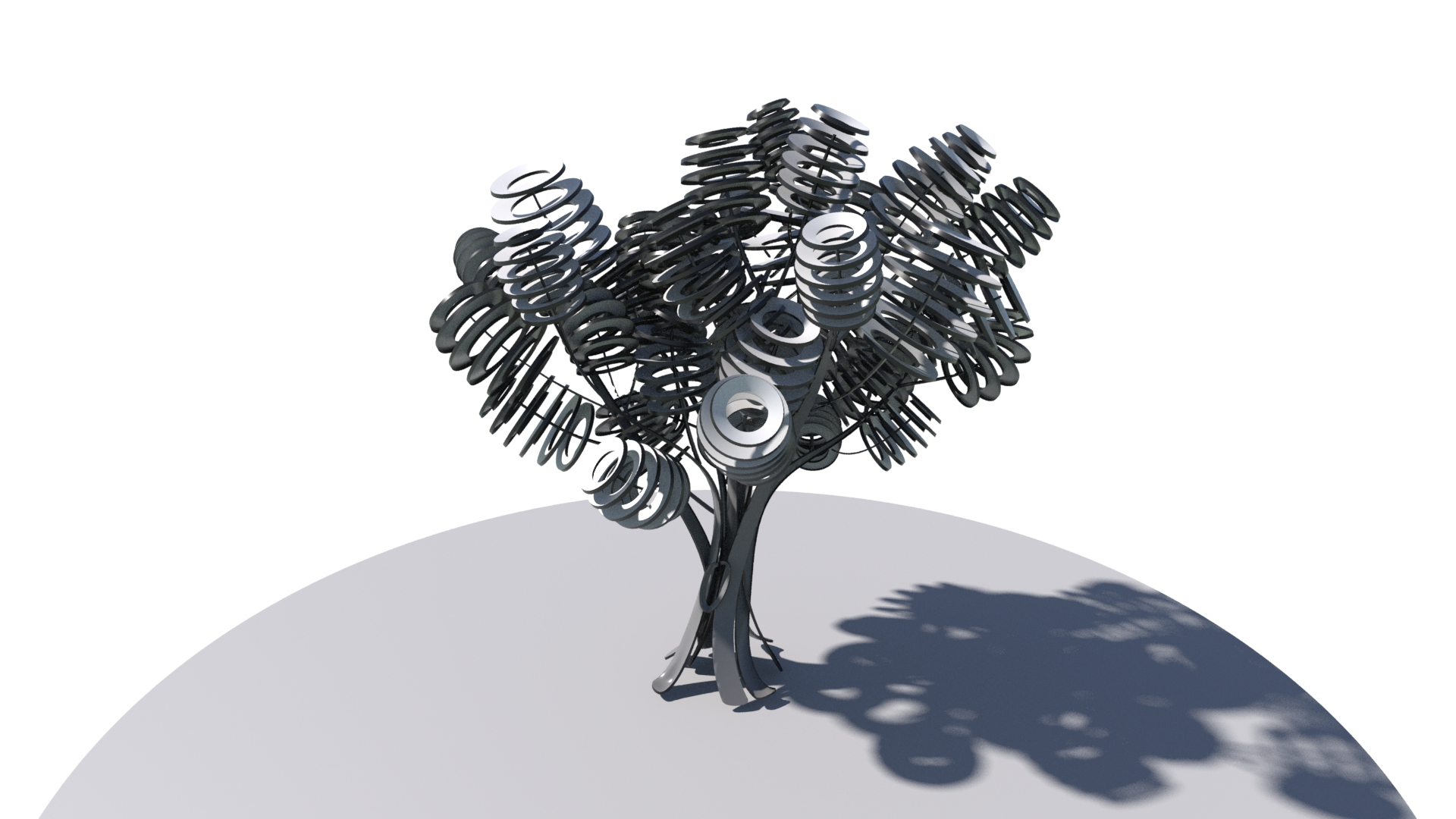 3D A Set Of 9 Stylised Tree Representation Of A Medium Sized Broadleaf ...