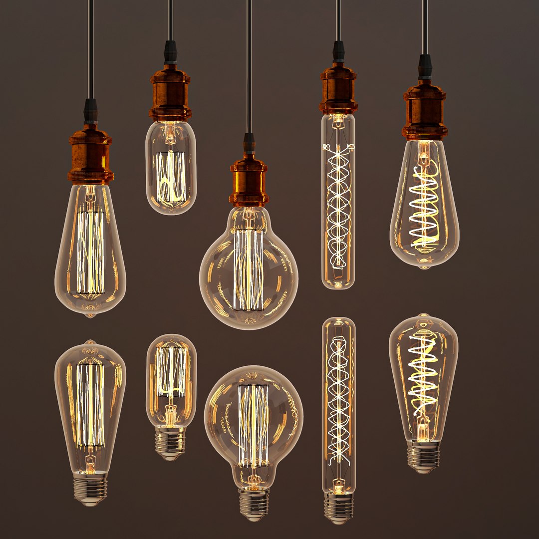 Edison lamps 3D model - TurboSquid 1607688