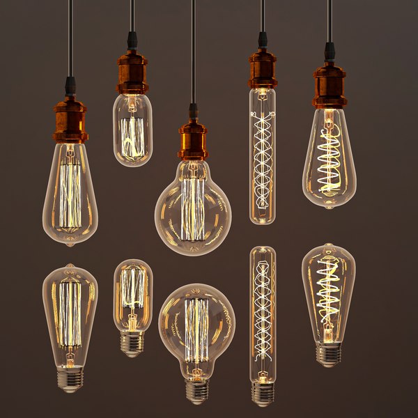 Edison lamps 3D model - TurboSquid 1607688