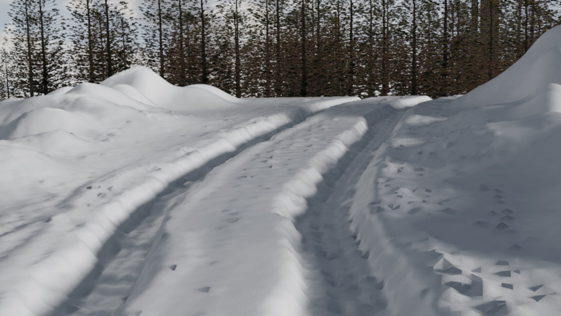 Snow Landscape 3D Model - TurboSquid 1233778