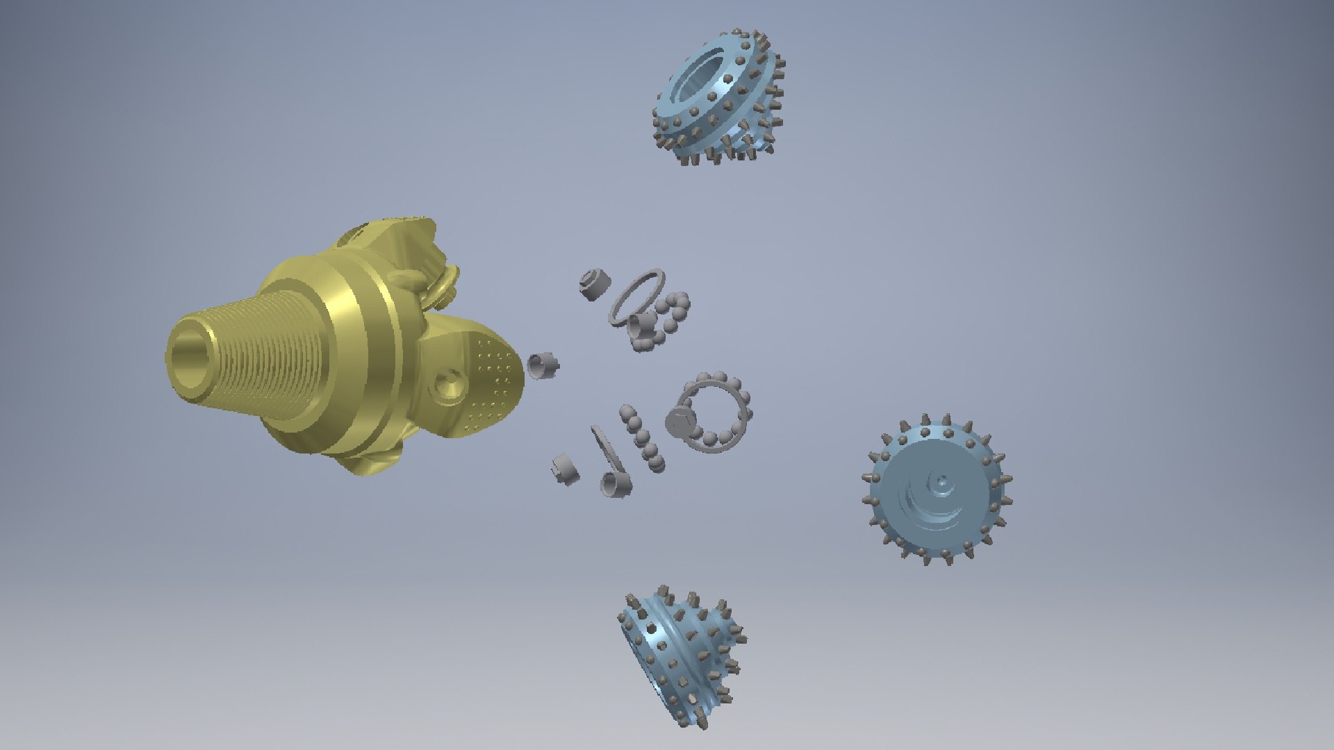 Tricone Drill Bit Assembly 3d Model 3D - TurboSquid 2251546