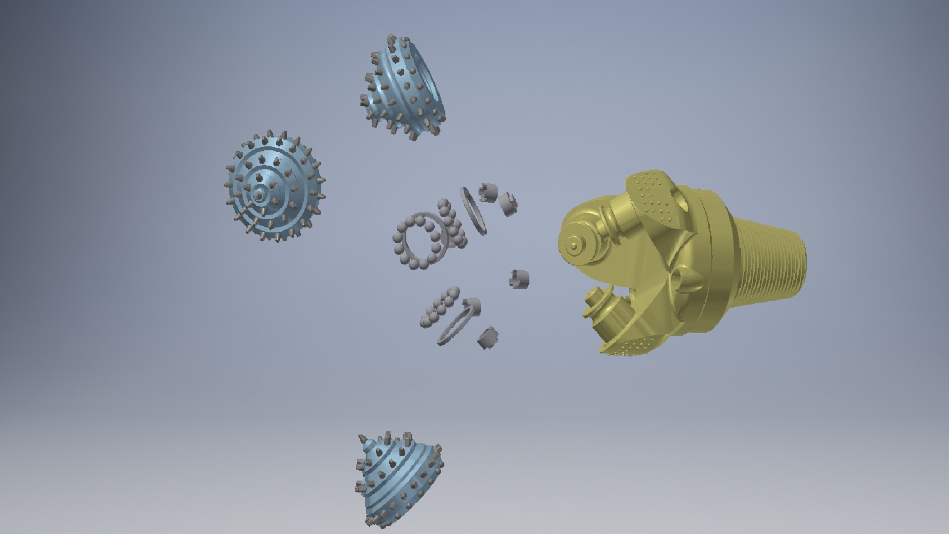 Tricone Drill Bit Assembly 3d Model 3D - TurboSquid 2251546