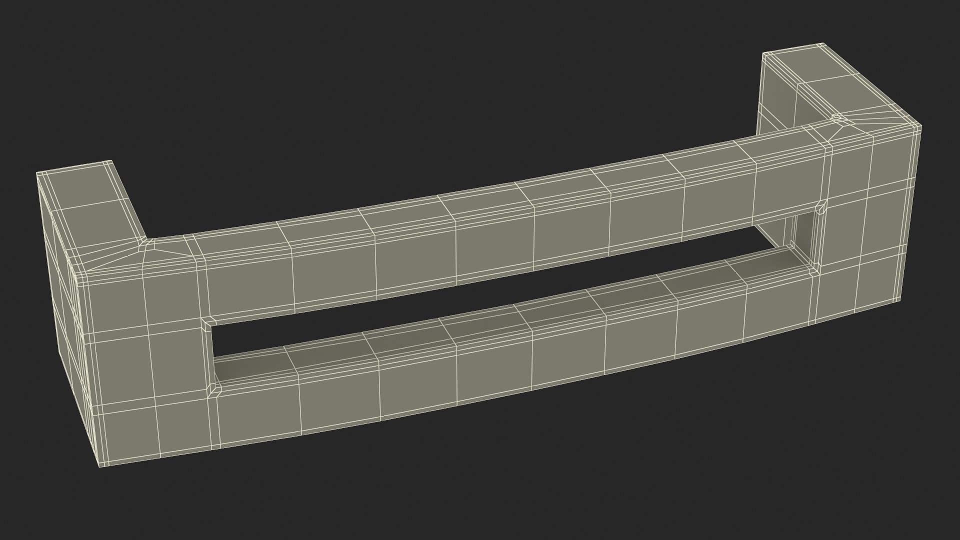 3D Model Kitchen Cabinet Handle Flat Silver - TurboSquid 2223282