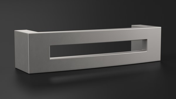 modelo 3d Tirador para mueble de cocina plano plateado - TurboSquid 2223282