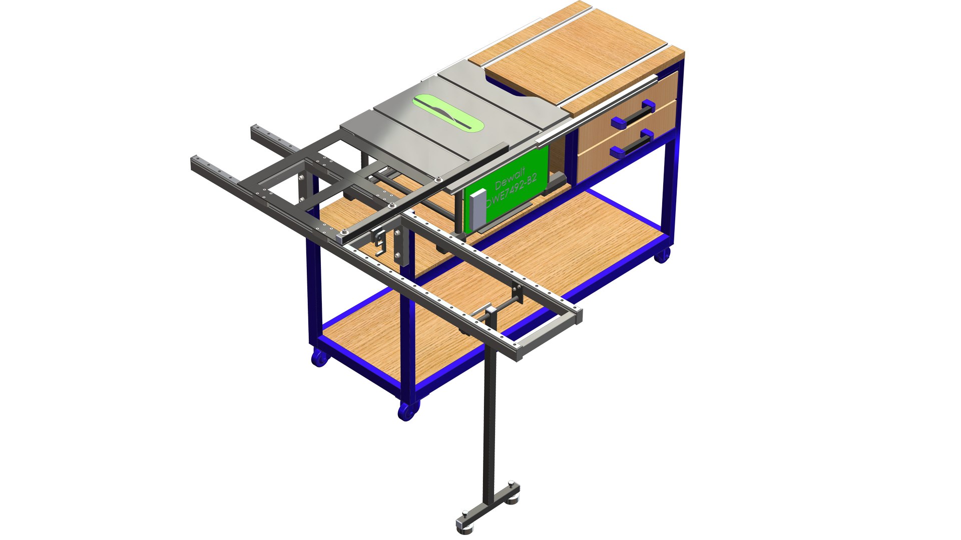 3D TABLE SAW DWE7492-B2 model - TurboSquid 1785424