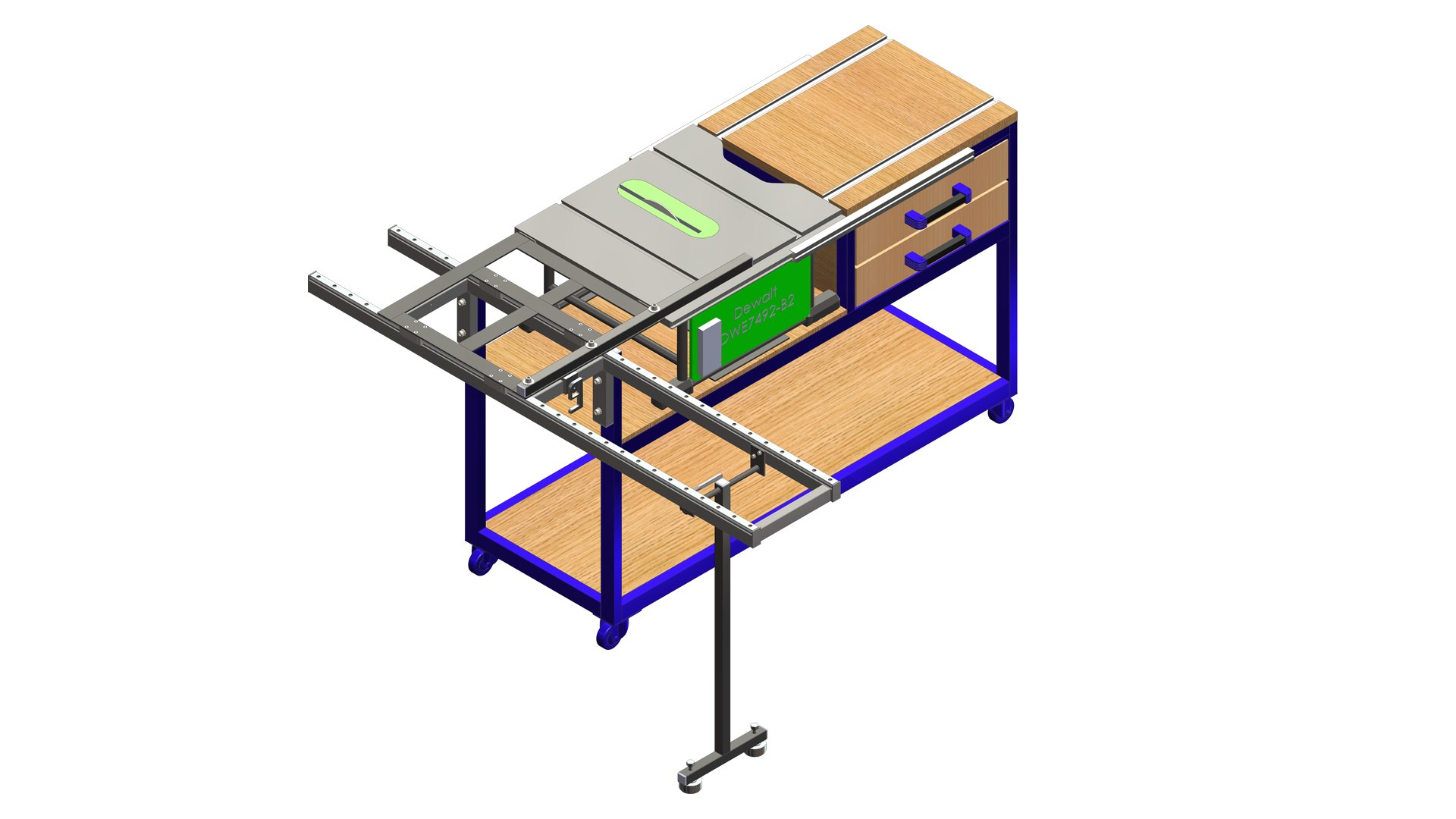 3D TABLE SAW DWE7492-B2 model - TurboSquid 1785424