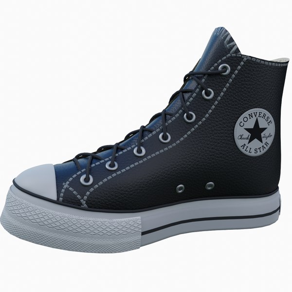 modelo 3d Converse All Star Cuero Para Mujer - TurboSquid 2110934
