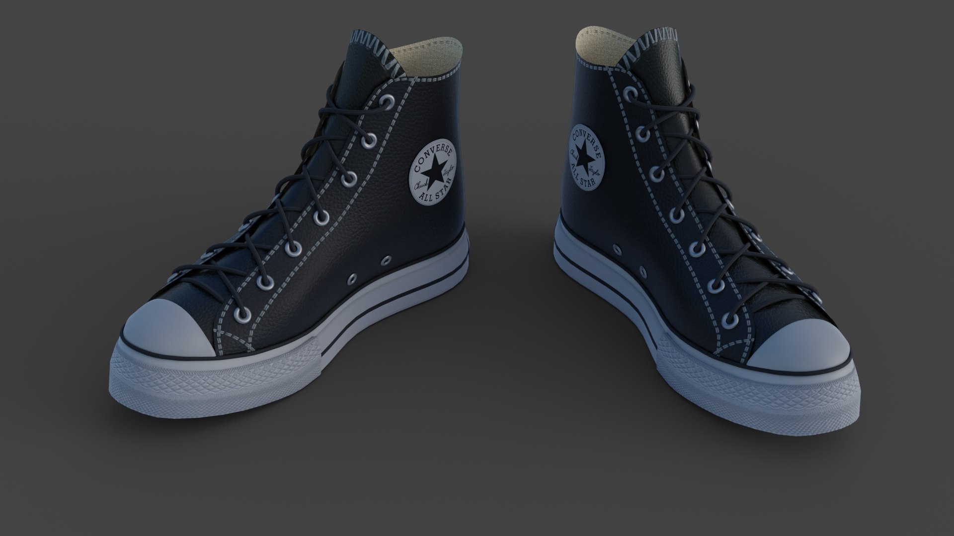 modelo 3d Converse All Star Cuero Para Mujer - TurboSquid 2110934