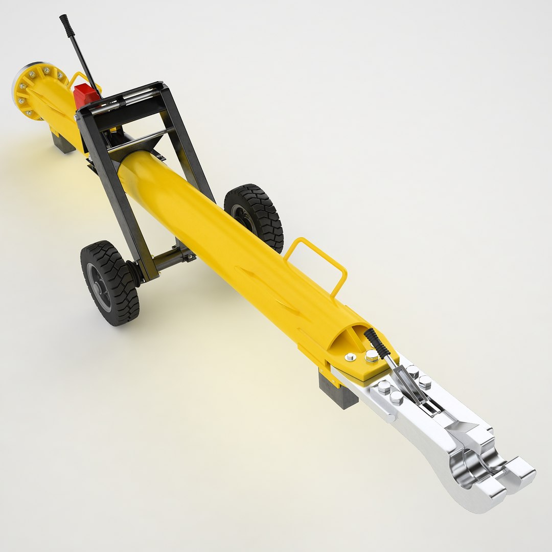 aircraft tow bar 3d max