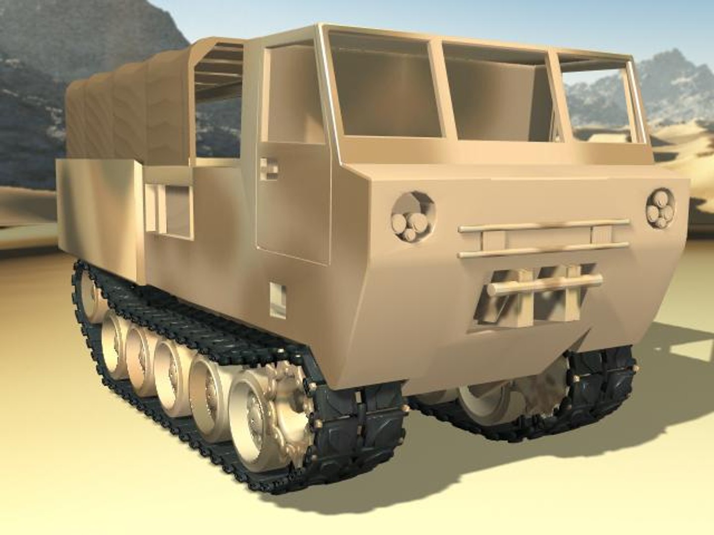 3d M548 Military Tank