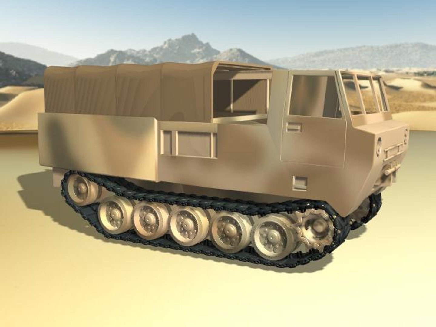 3d M548 Military Tank