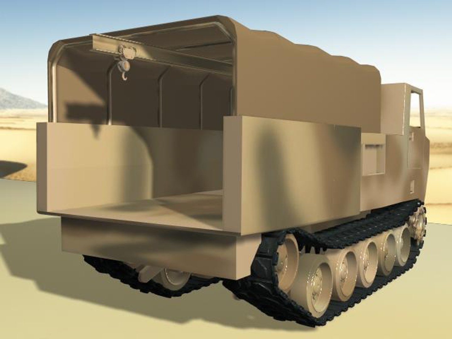 3d M548 Military Tank