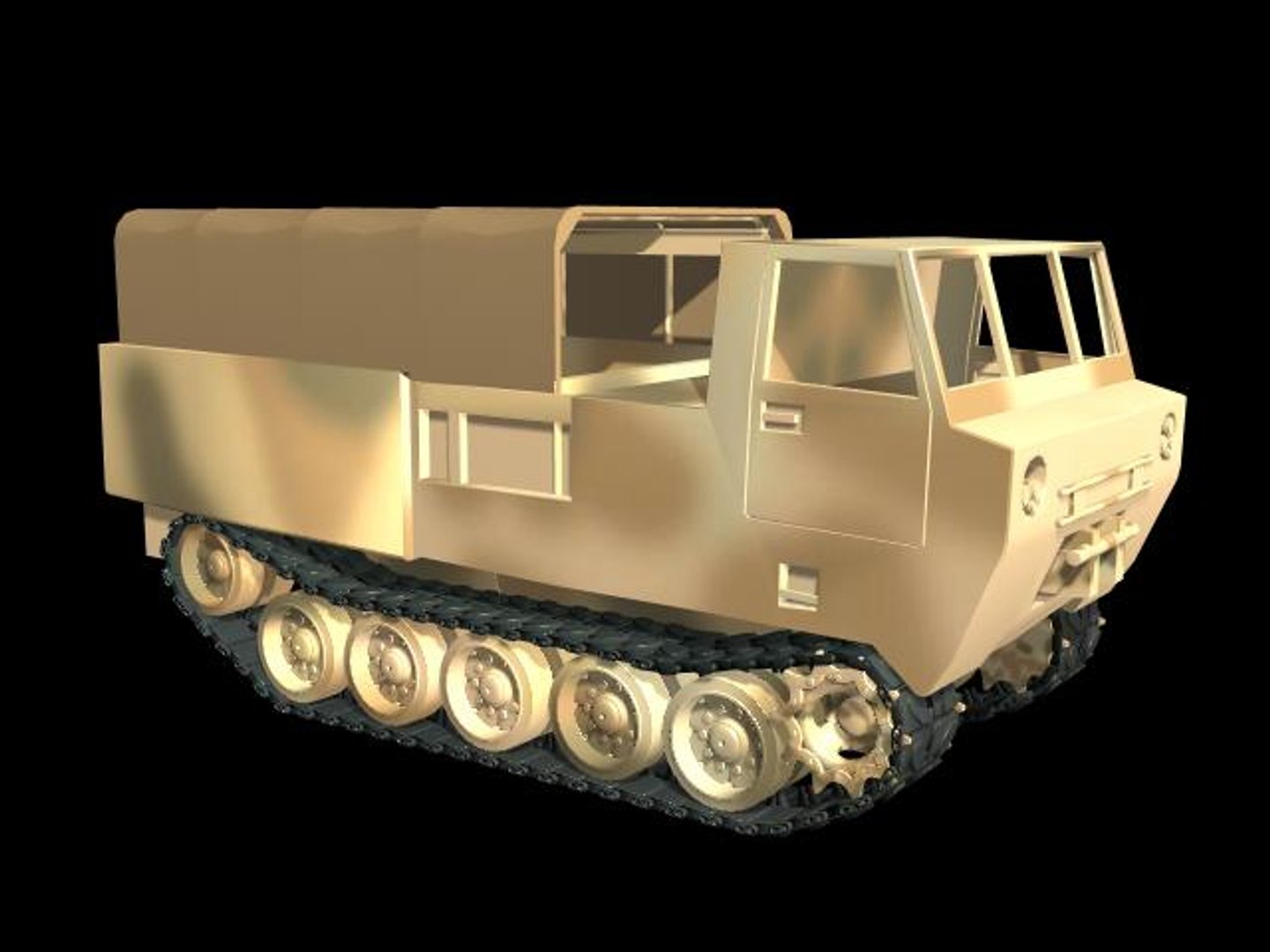 3d M548 Military Tank