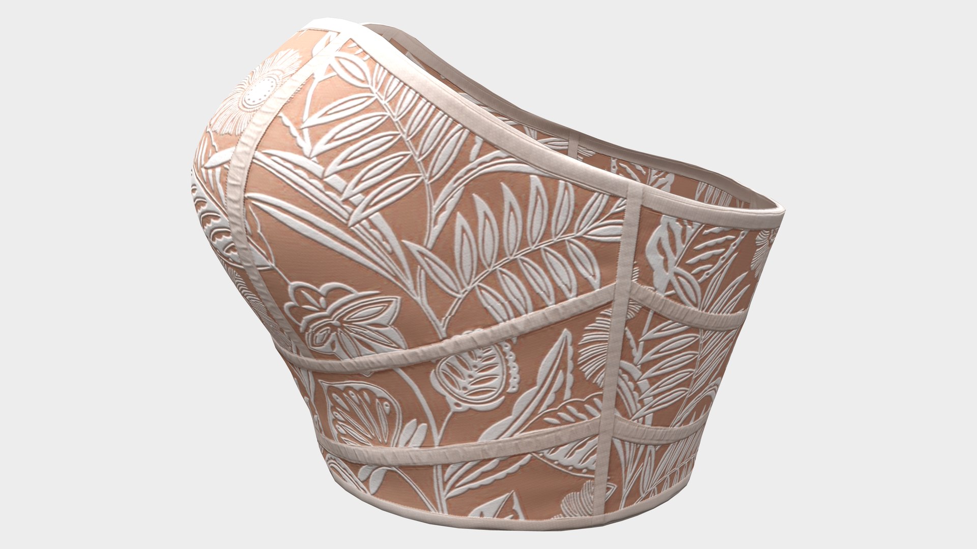 3D Strapless Top With Lace Texture Effects - TurboSquid 1993518