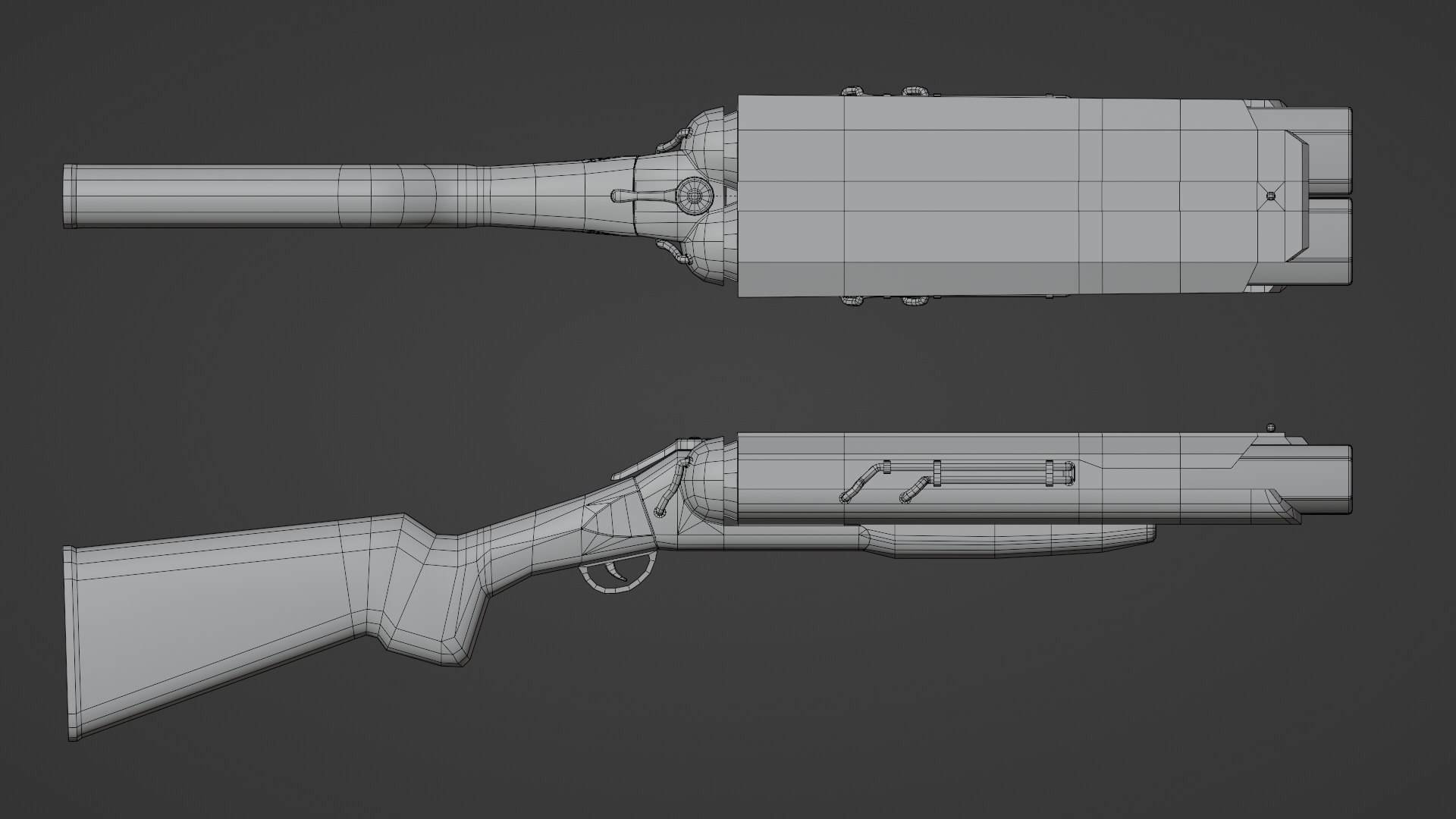 3D Sci-Fi Blaster Double-Barrelled Shotgun Model - TurboSquid 2100538
