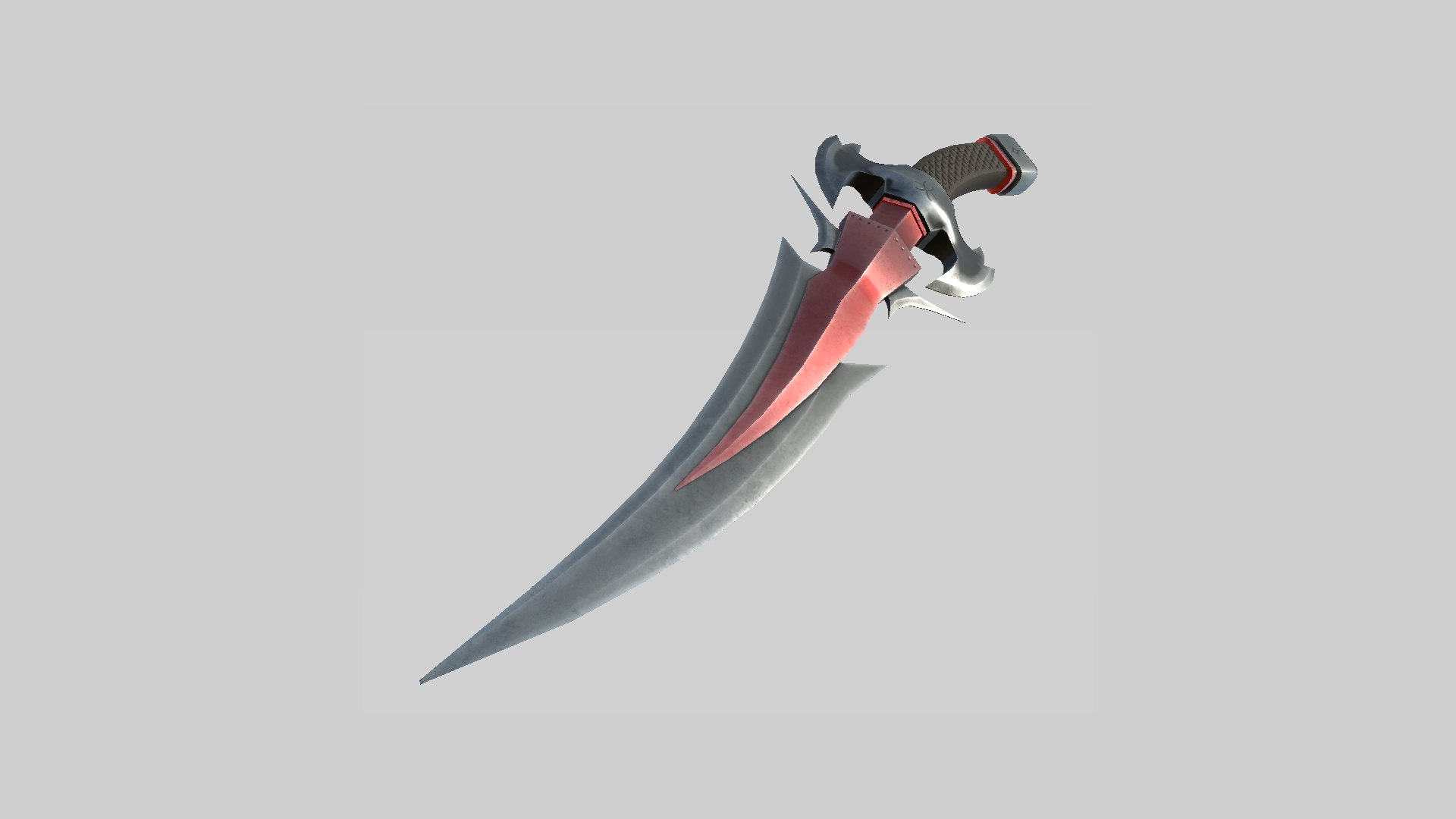 3D Medieval Dagger 06 Dark Red - Fantasy Character Weapon Model ...