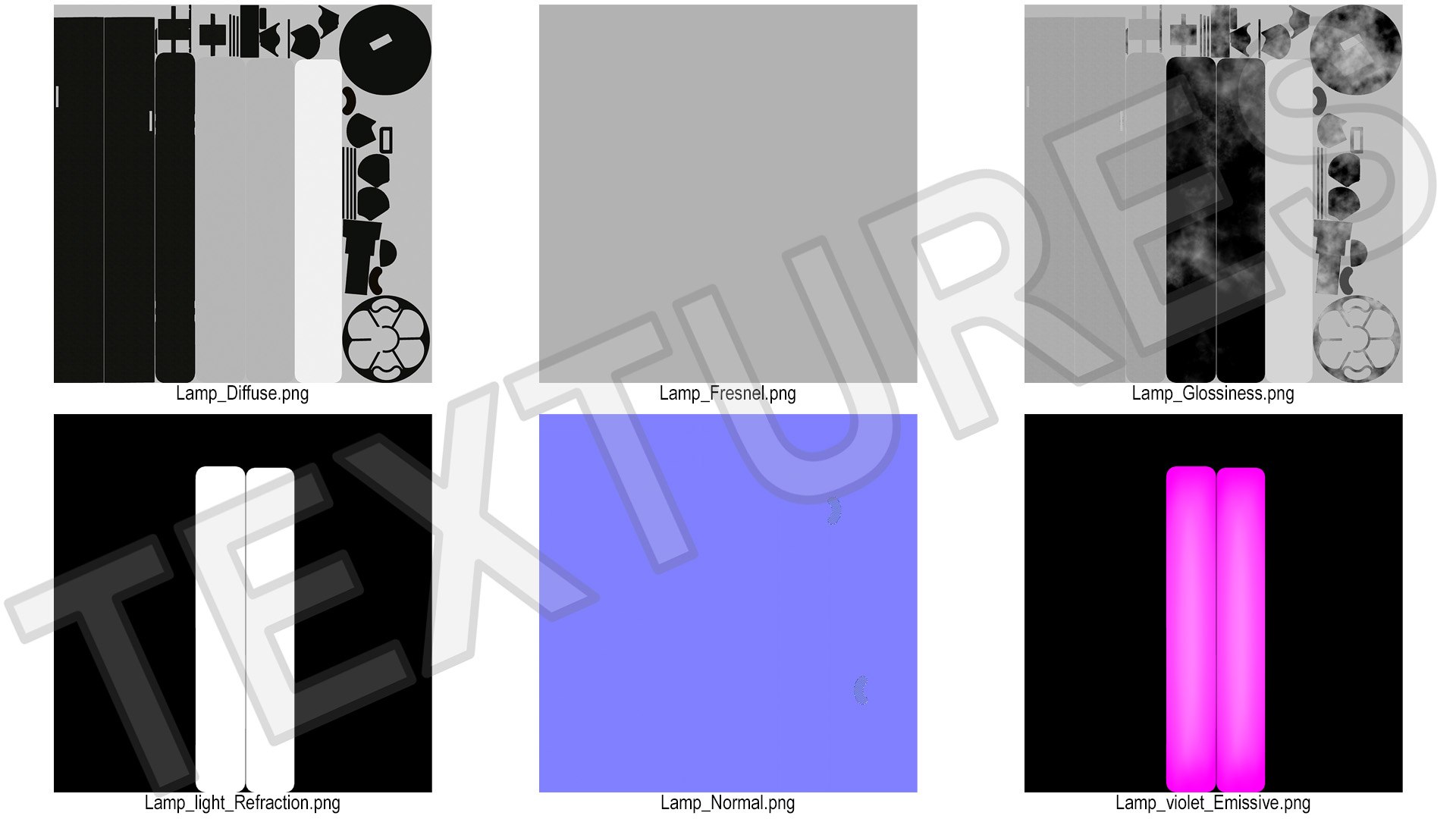 3D Horizontal Ambient Purple Light Bar - TurboSquid 2201870