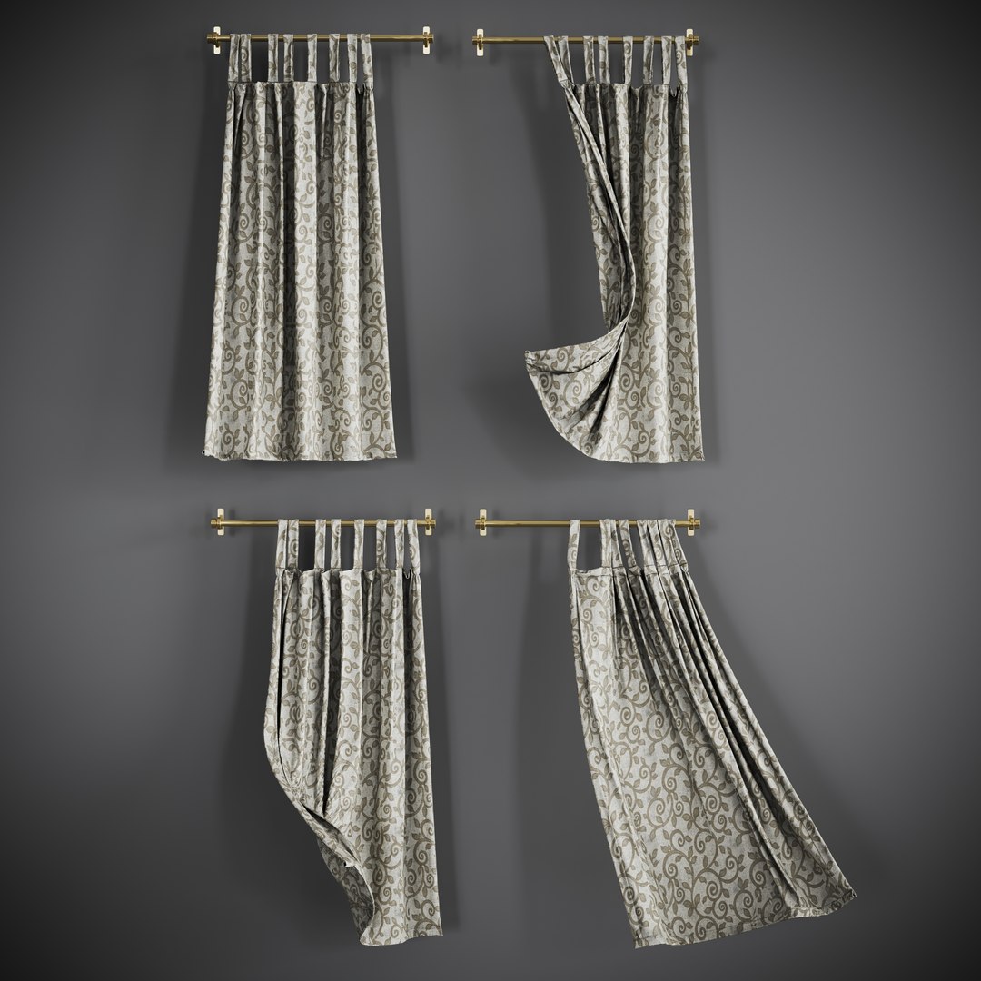 3D Model Curtains - TurboSquid 2035631