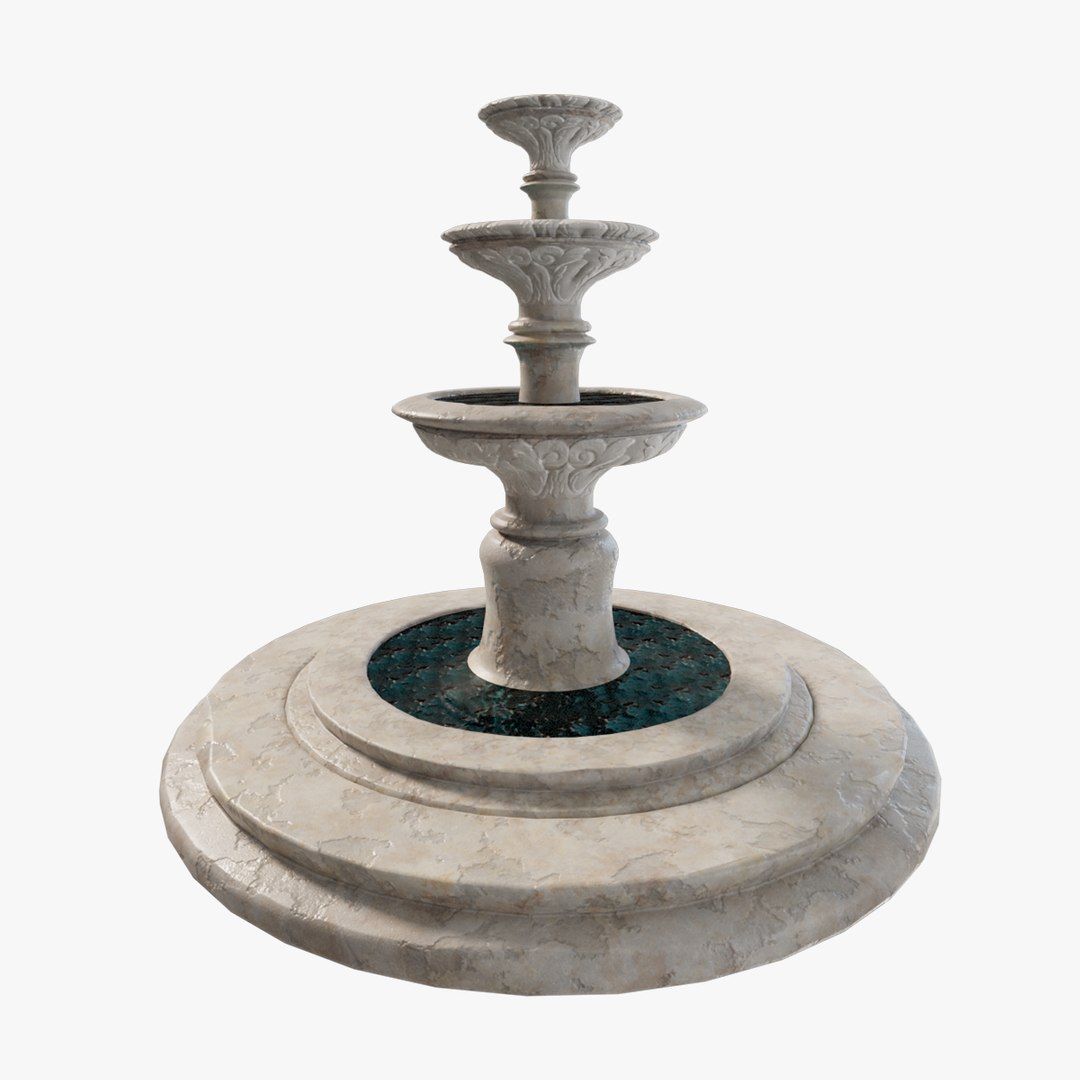 3D Model Marble Water Fountain - TurboSquid 2232000
