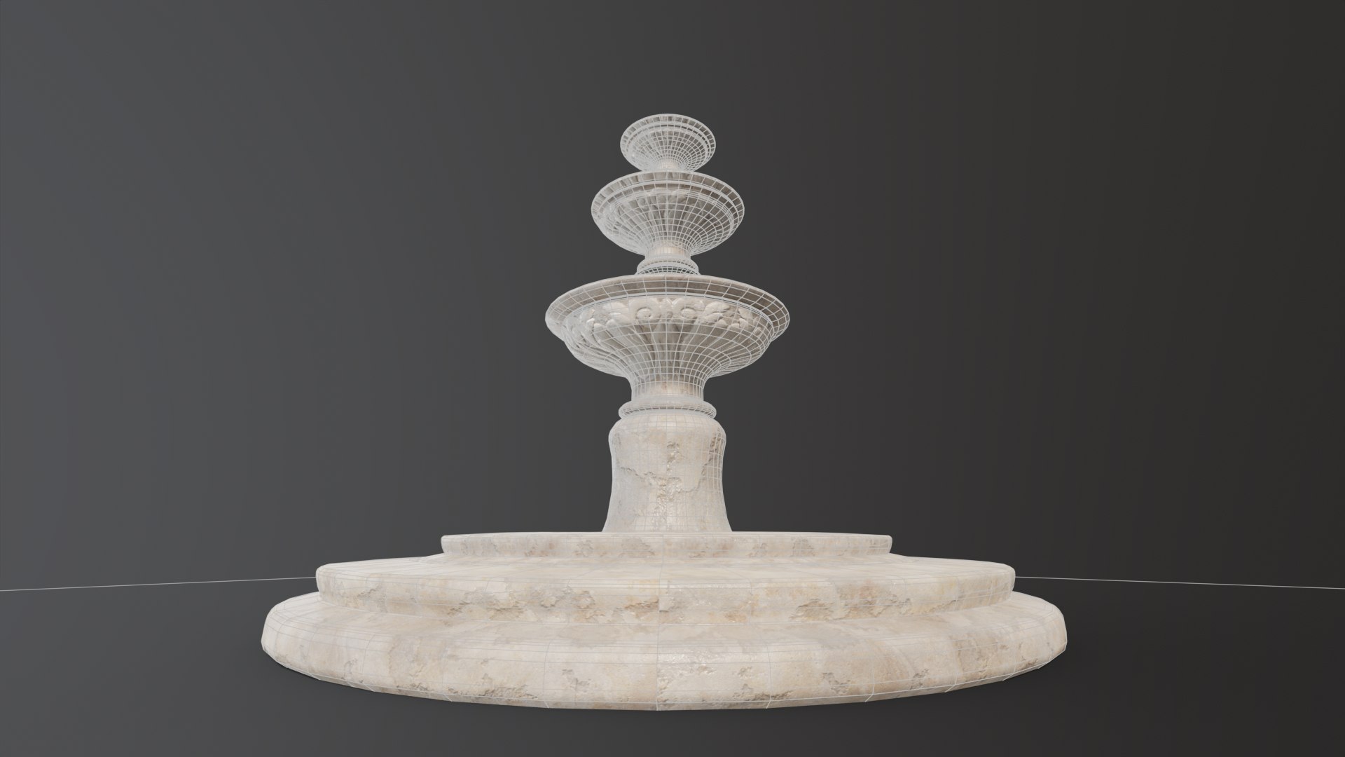 3D Model Marble Water Fountain - TurboSquid 2232000