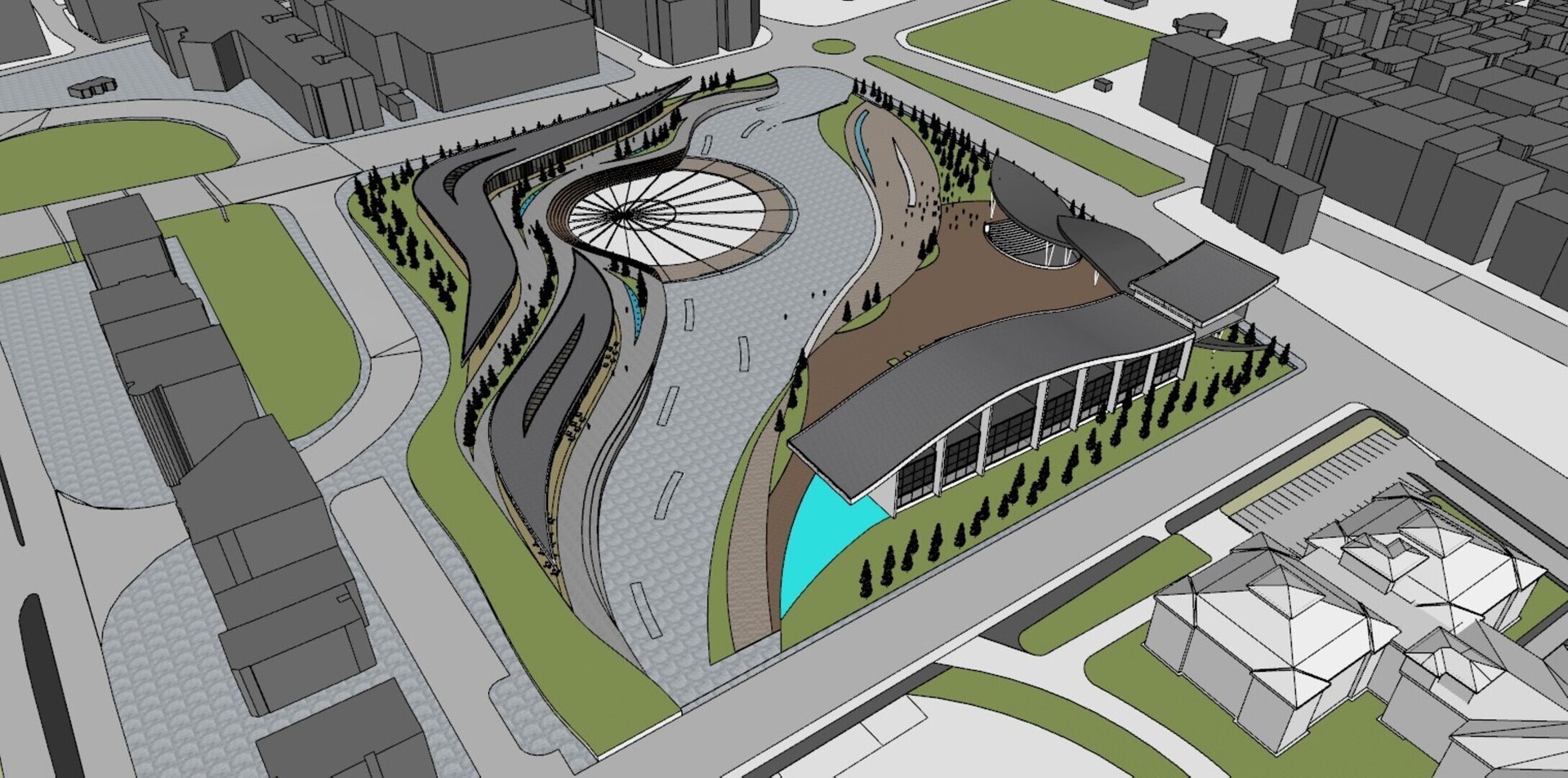 Public Square Low-poly 3D - TurboSquid 1976336