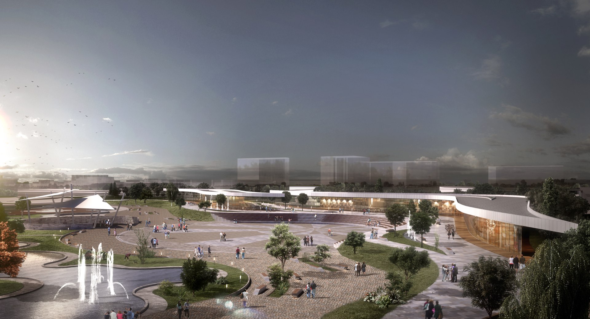 Public Square Low-poly 3D - TurboSquid 1976336