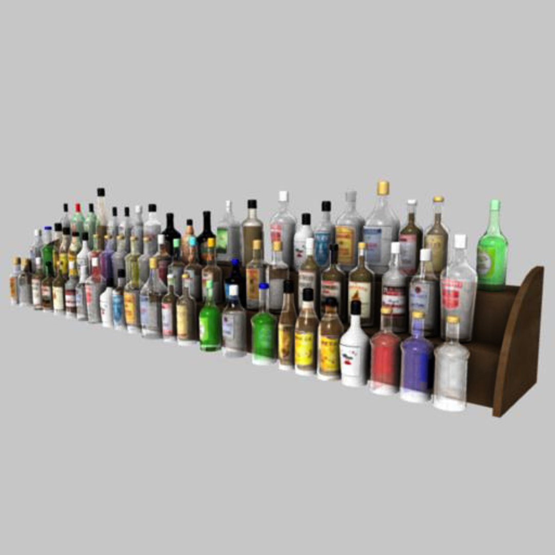 3d Model Spirit Bottles
