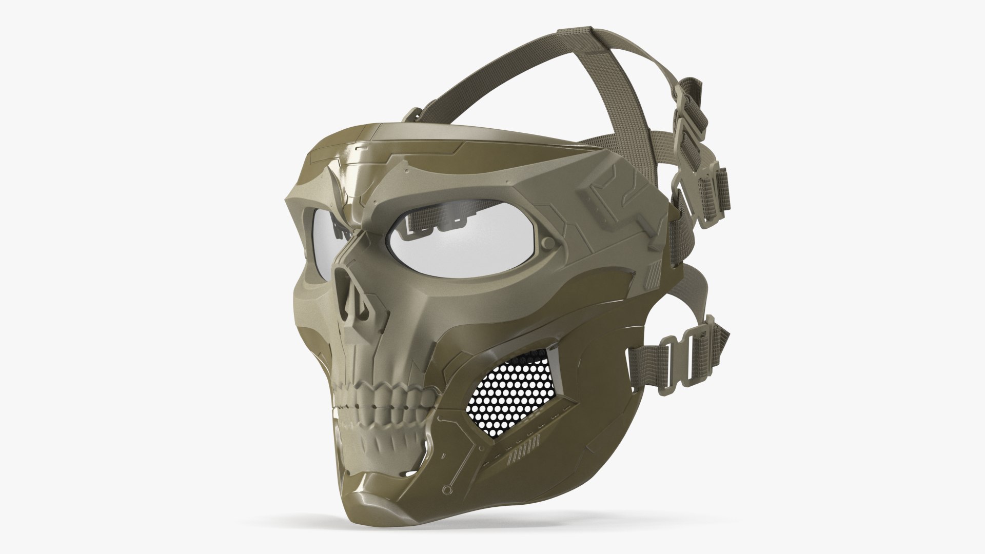 3D Mask Tactical Skull Khaki - TurboSquid 2108535