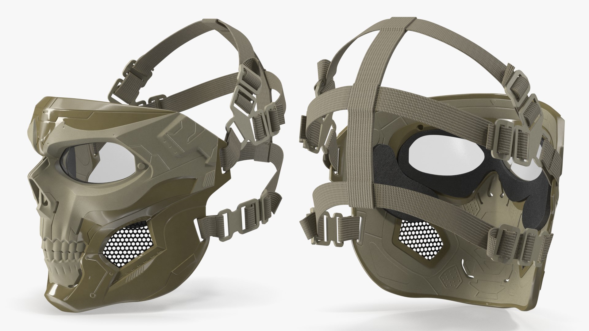 3D Mask Tactical Skull Khaki - TurboSquid 2108535