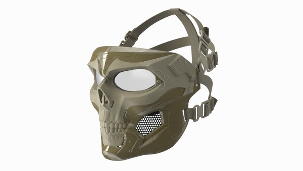 modelo 3d Mask Tactical Skull Khaki - TurboSquid 2108535