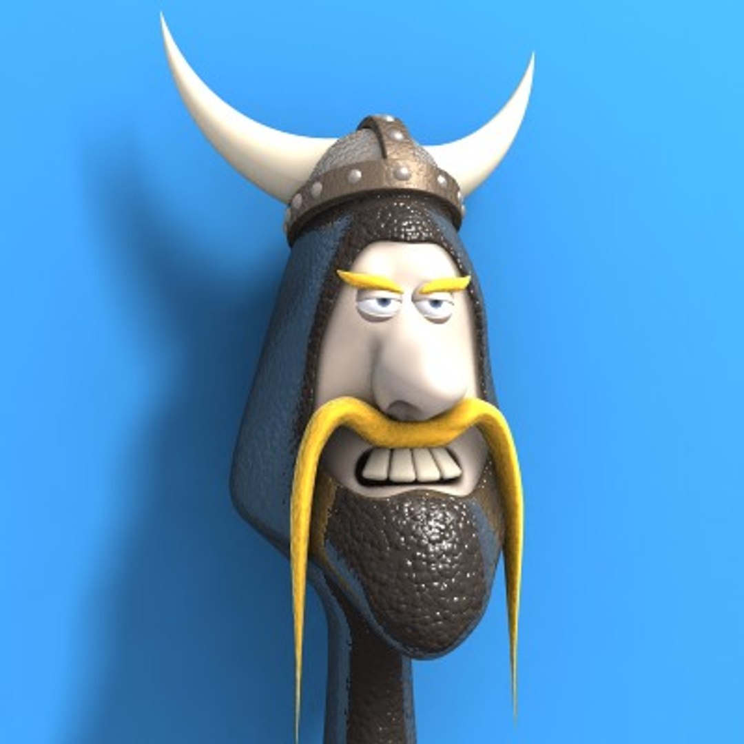 Cartoon Viking 3d Model