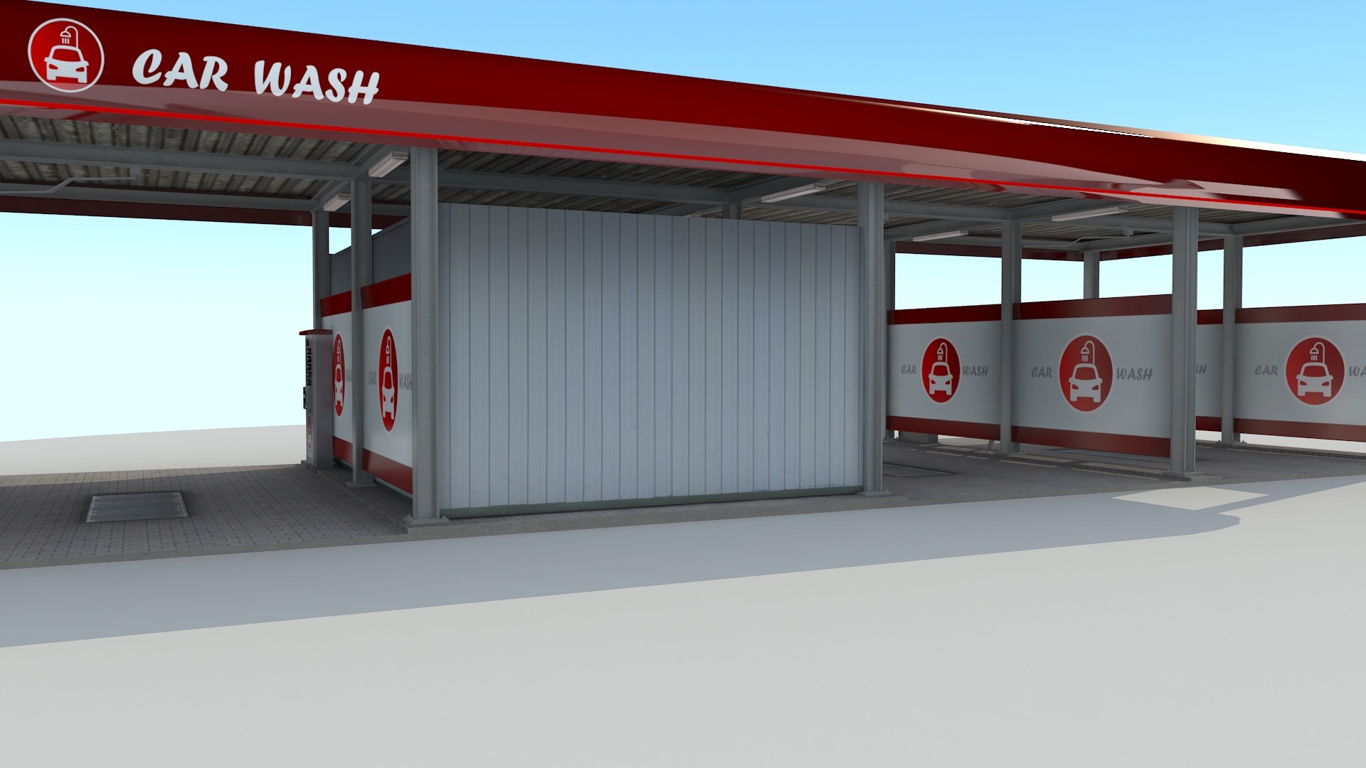 car wash 3d model