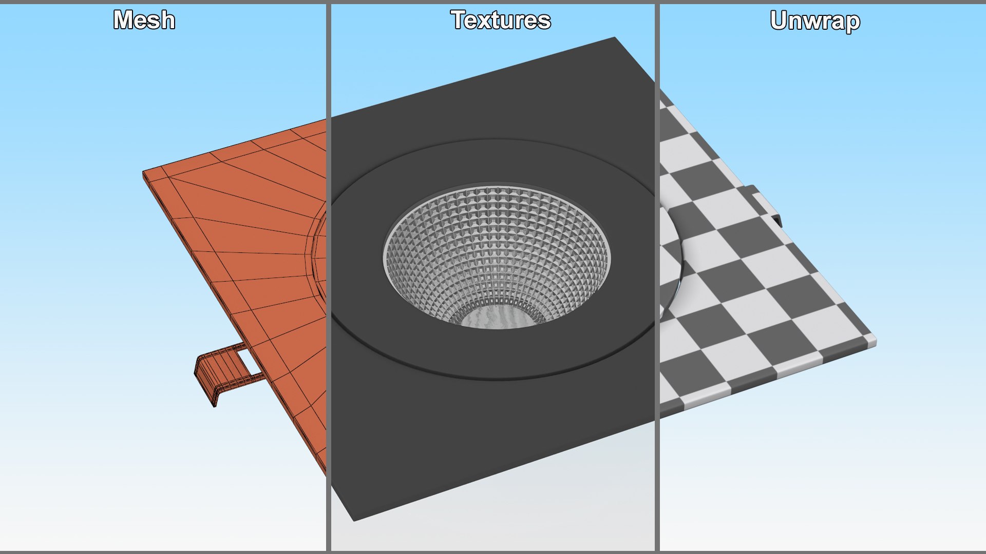 3D model Square Modular Ceiling Light Black - TurboSquid 2091334