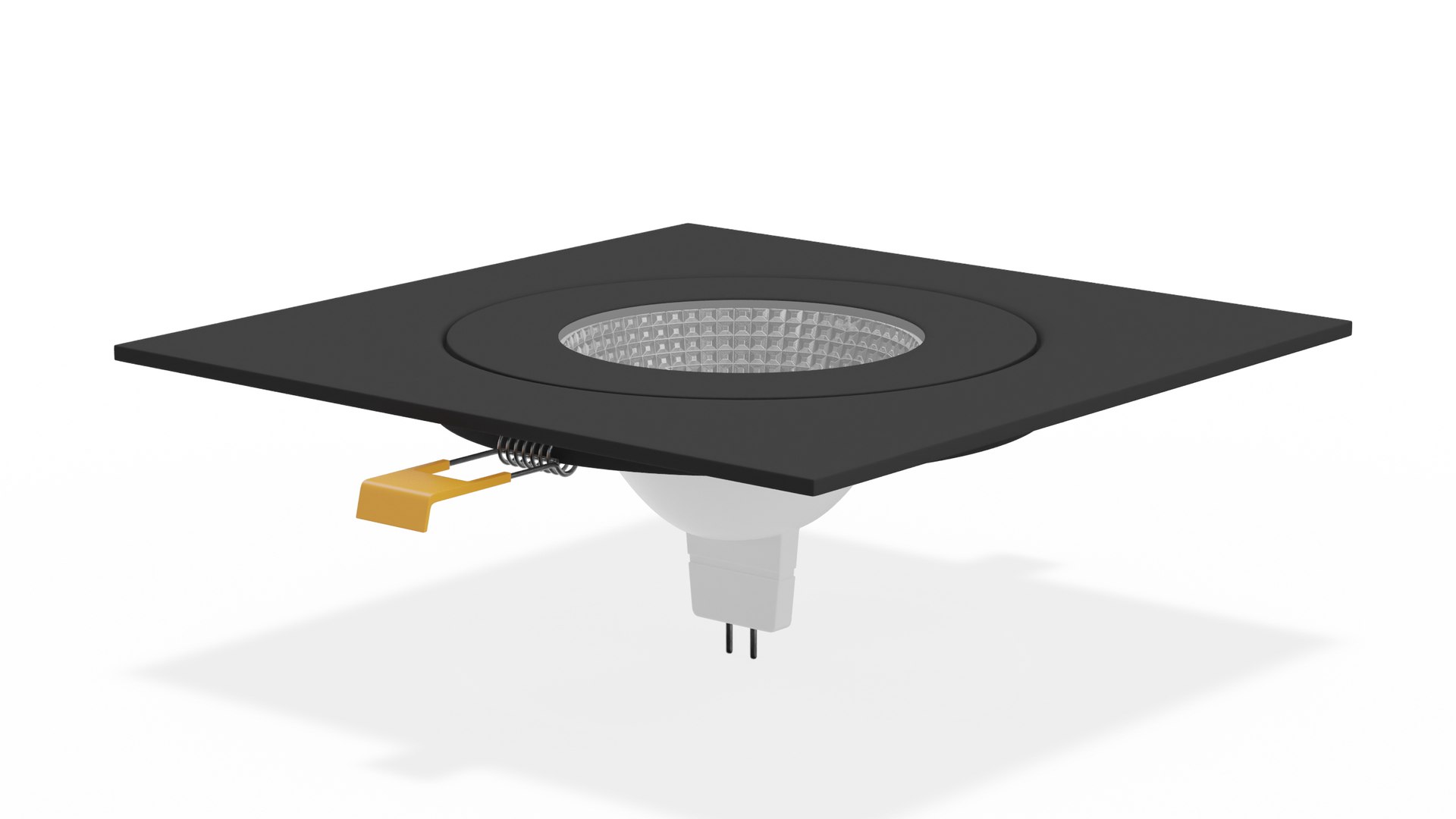 3D model Square Modular Ceiling Light Black - TurboSquid 2091334